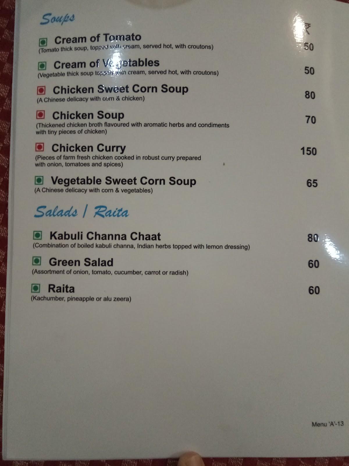Menu at Tilyar Restaurant, Rohtak