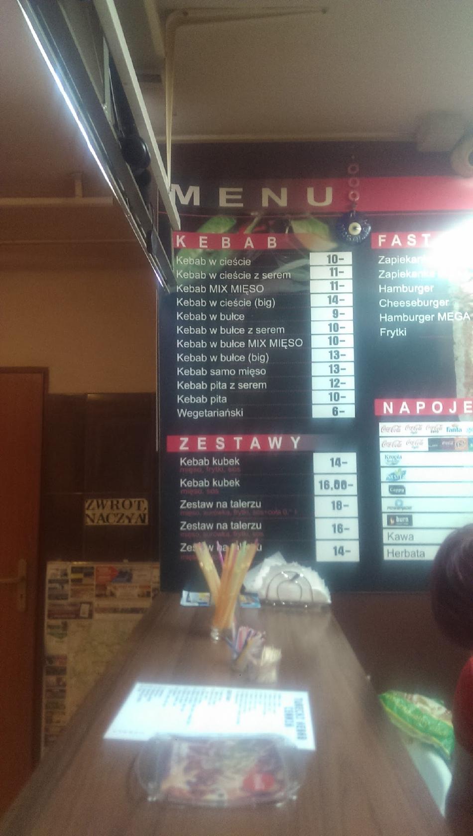 Menu at Kalan Kebab - Piłsudskiego restaurant, Zawiercie, Józefa ...
