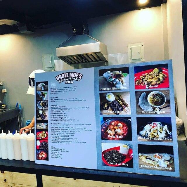 Menu at Uncle Moe's Shawarma Hub restaurant, Makati, Doña Carmen
