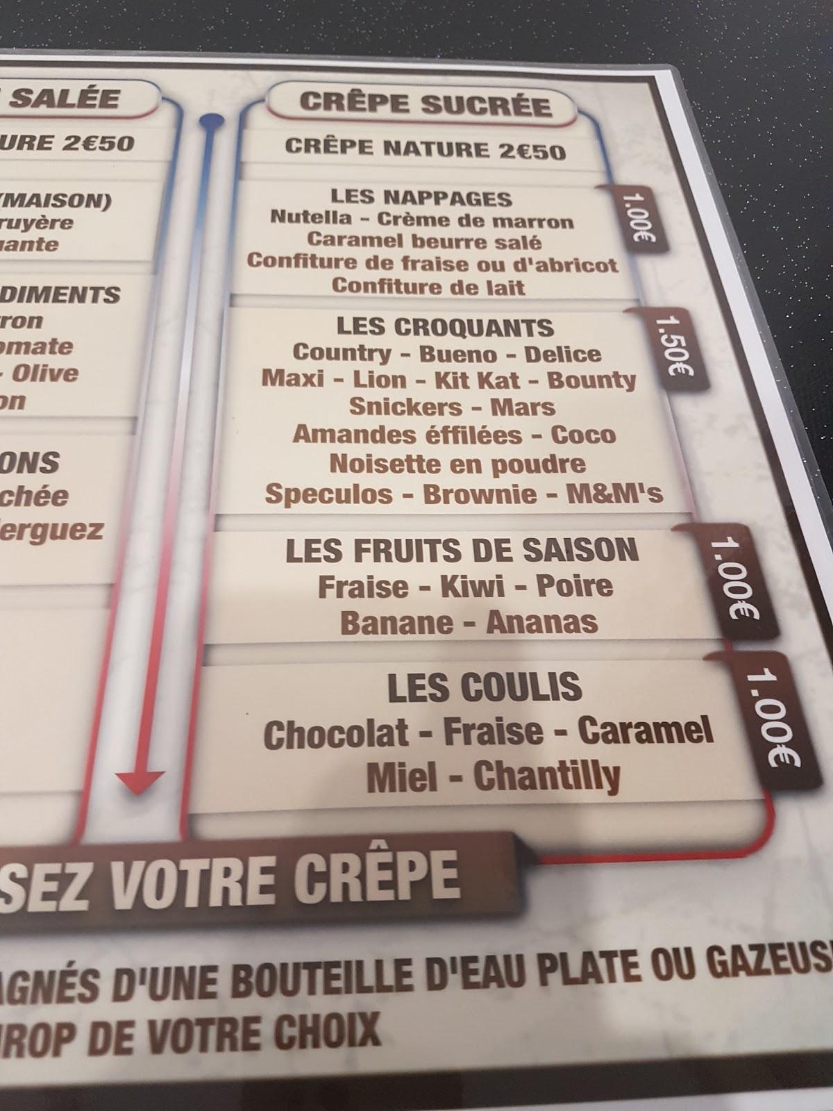 Menu at new casa creperie BBQ, Lyon