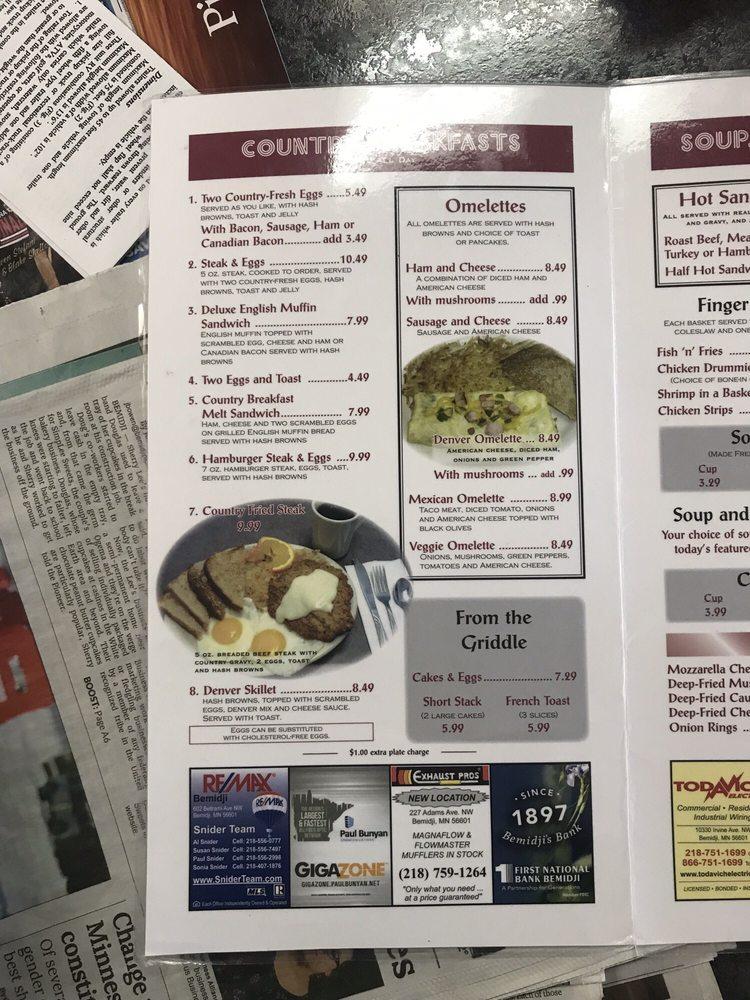 Menu at Countryside Restaurant of Bemidji, Bemidji, Pete Ln NW