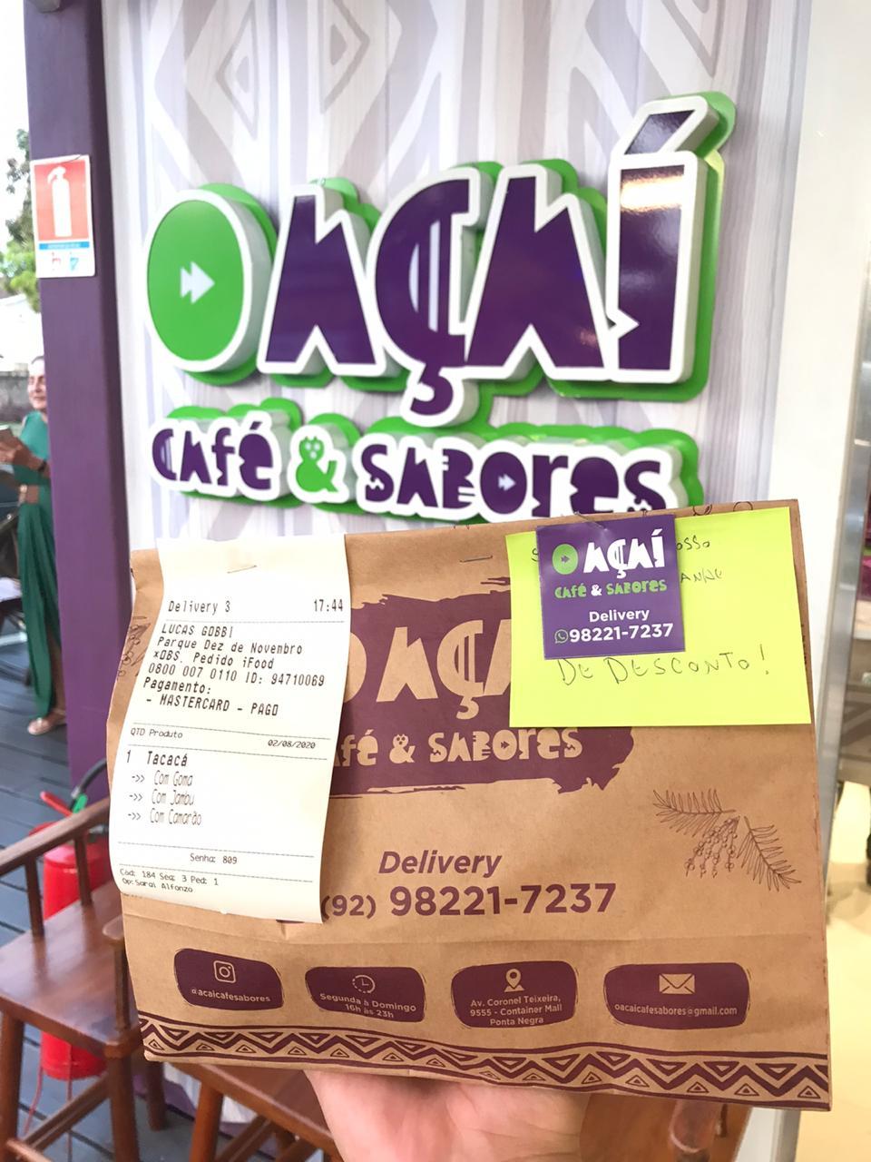 O Açaí Café & Sabores, Manaos - Carta del restaurante