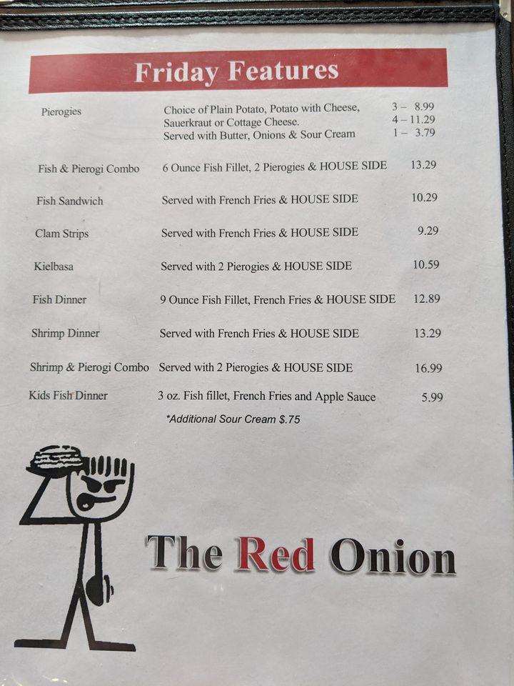 Menu at The Red Onion pub & bar, Brunswick