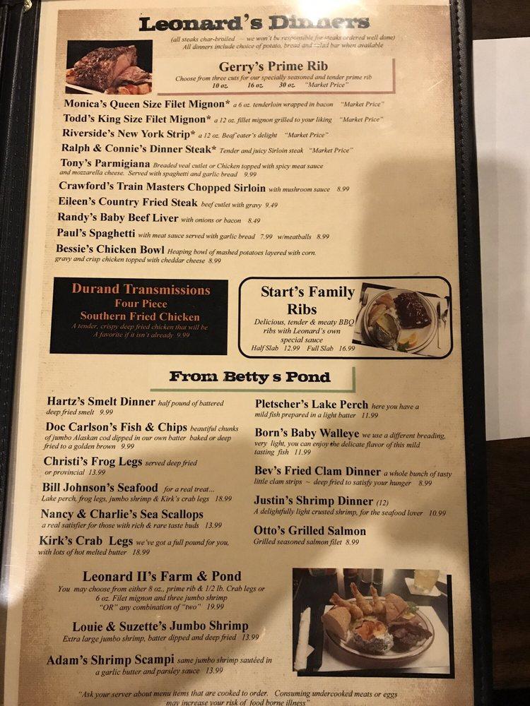 Menu at Iron Horse Pub of Durand, Durand
