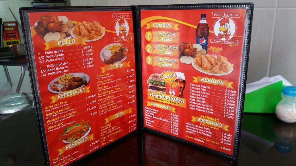 Menu at Asadero - restaurante, POLLO EXPRESS, Bogotá