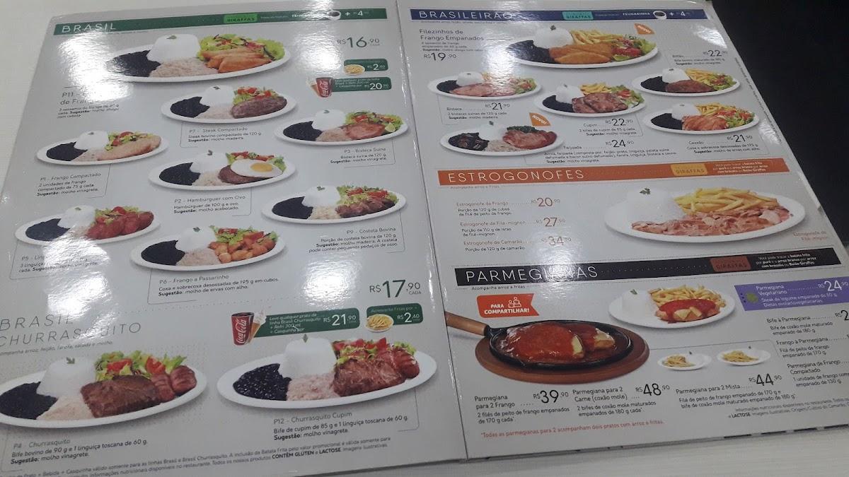 Menu em Giraffas restaurante, Porto Seguro