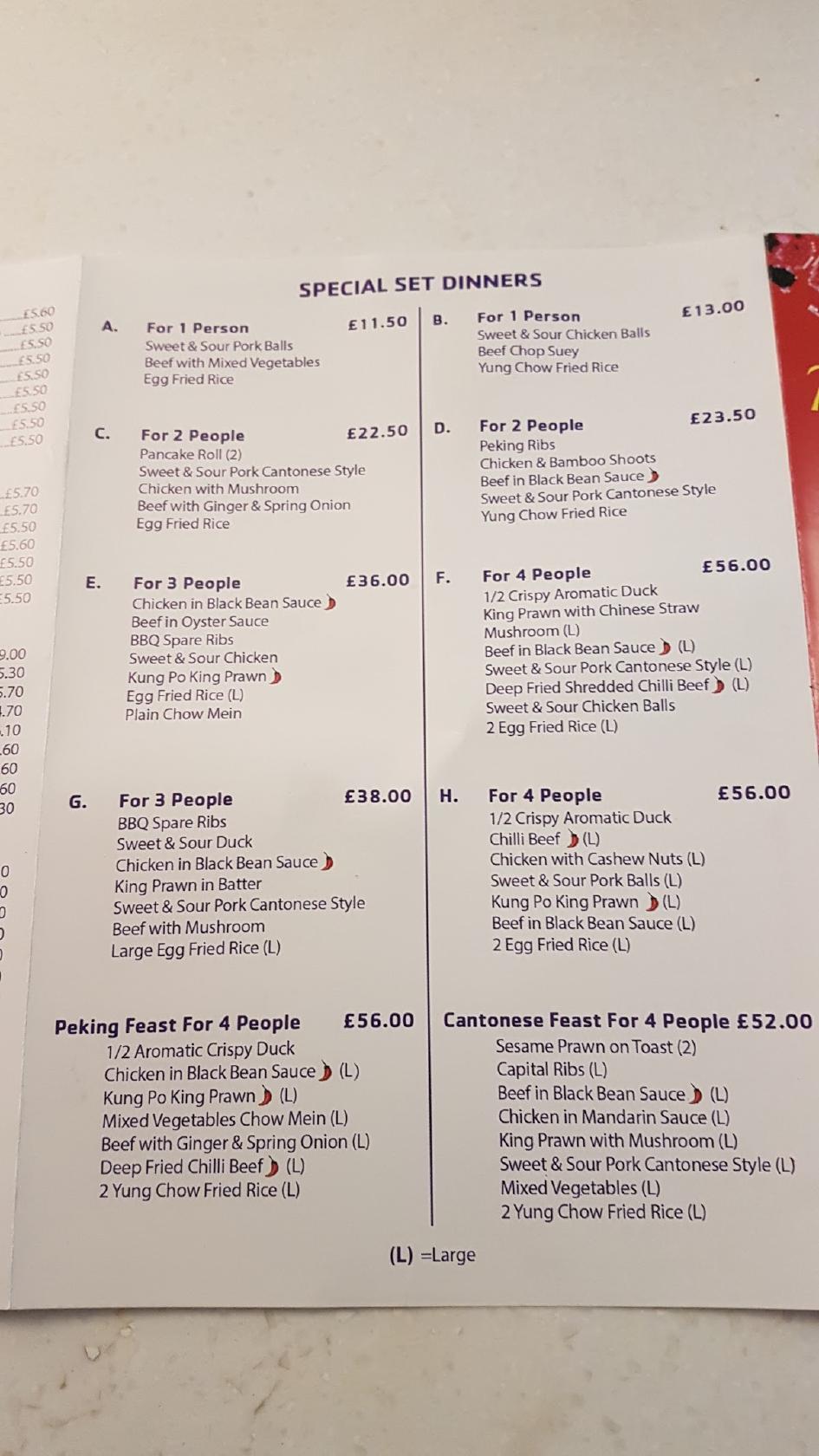 Menu at MATLEY Chinese Takeaway fast food, Peterborough