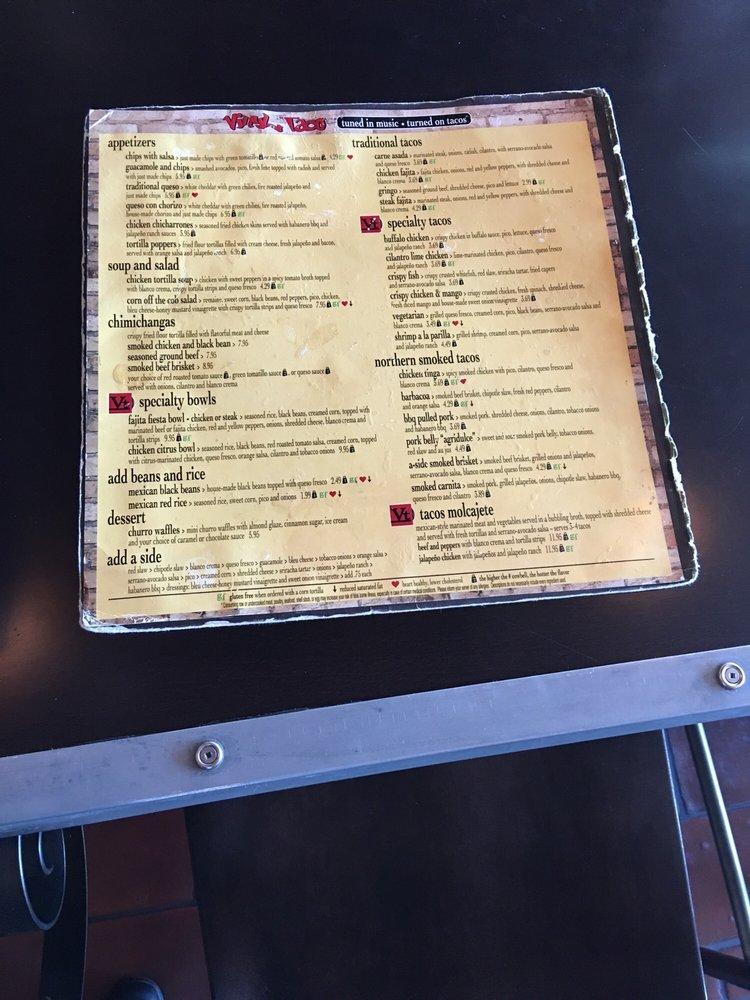 Menu at Vinyl Taco pub & bar, Grand Forks