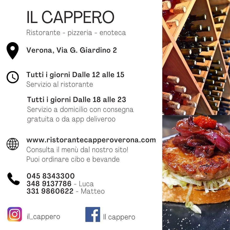 Menu da Il Cappero ristorante, Verona