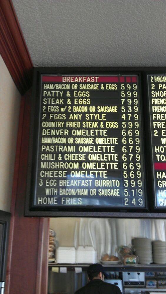Menu at Tom's Place restaurant, Costa Mesa, 799 W 17th St