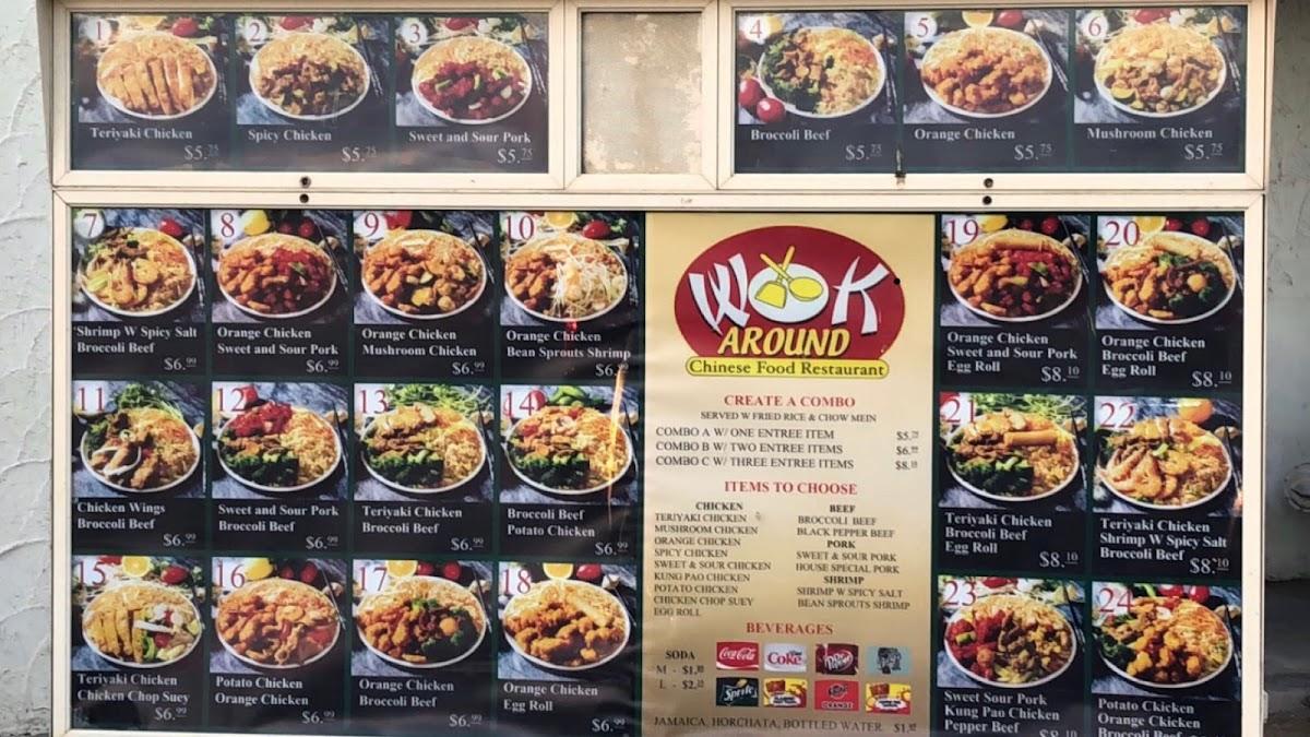 Menu at Wok Around restaurant, Indio