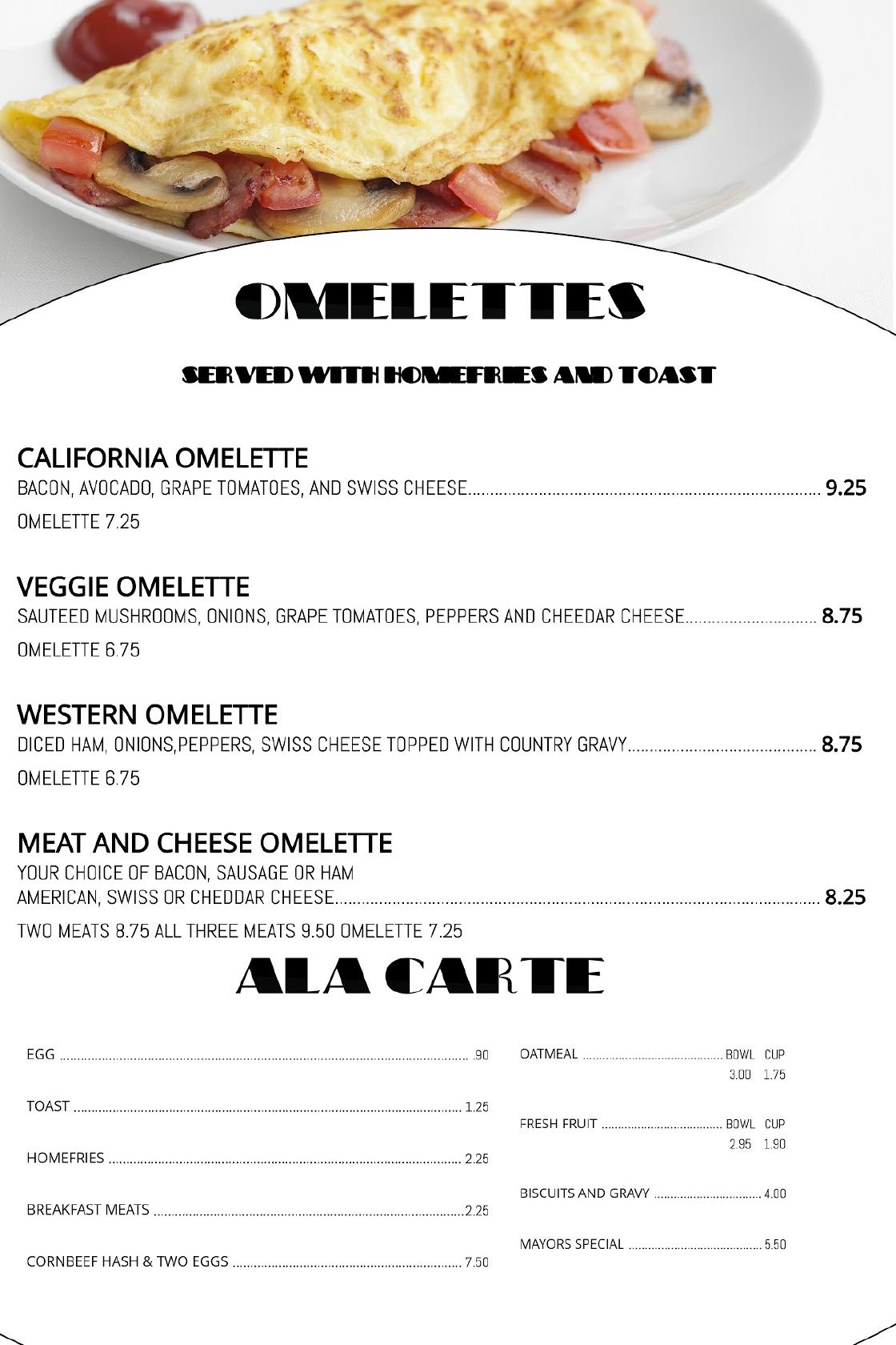 Menu at A's Family Restaurant, Fremont
