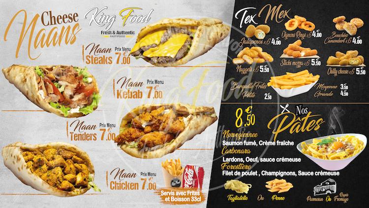 Menu at King Food restaurant, Avon