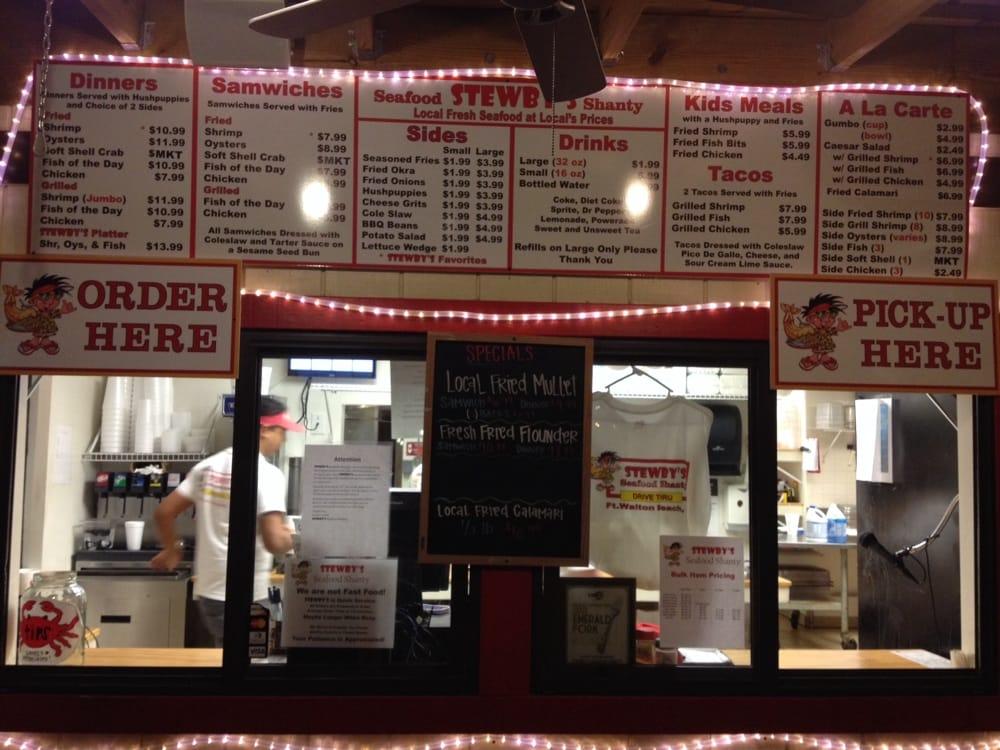 Menu at STEWBY'S Seafood Shanty restaurant, Fort Walton Beach, 427 ...