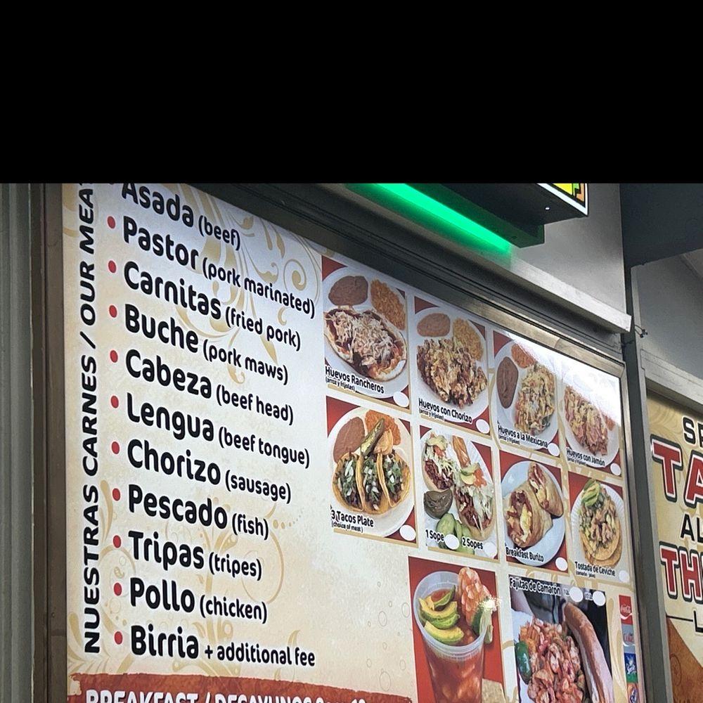 Carta del restaurante Tacos Raul, Downey, Firestone Blvd