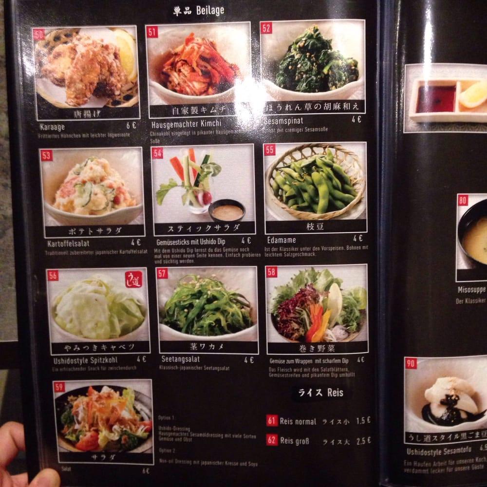 Menu at Ushido BBQ, Berlin