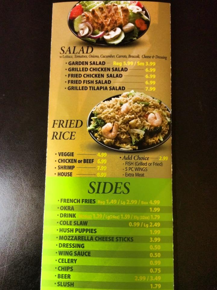 Menu at Wild Wing Station restaurant, Mobile, Government St J