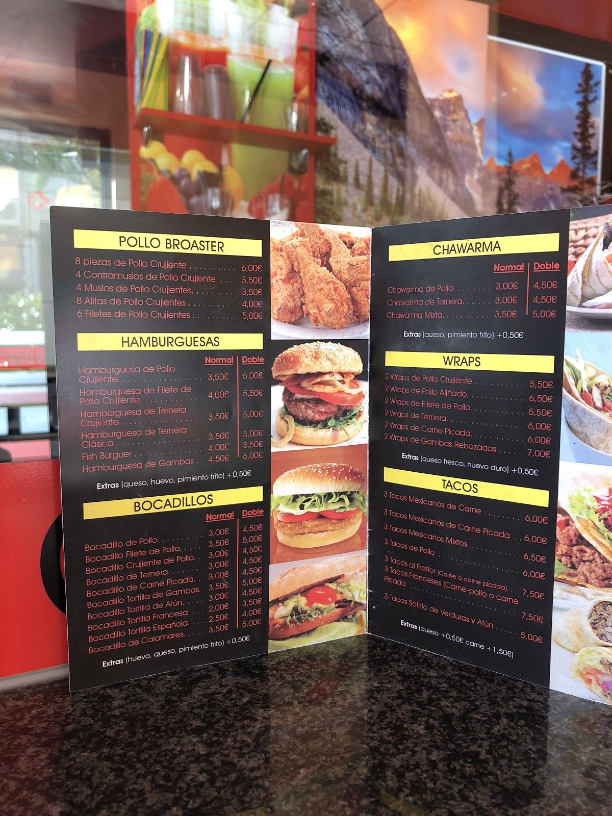 Menu at Chicken Chic restaurant, Parla