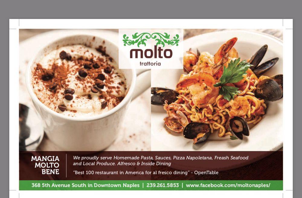 Menu at Molto Trattoria pizzeria, Naples