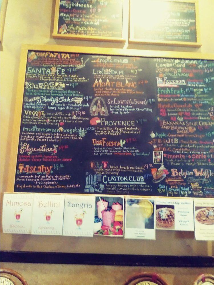 Menu at City Coffee & Creperie cafe, Clayton