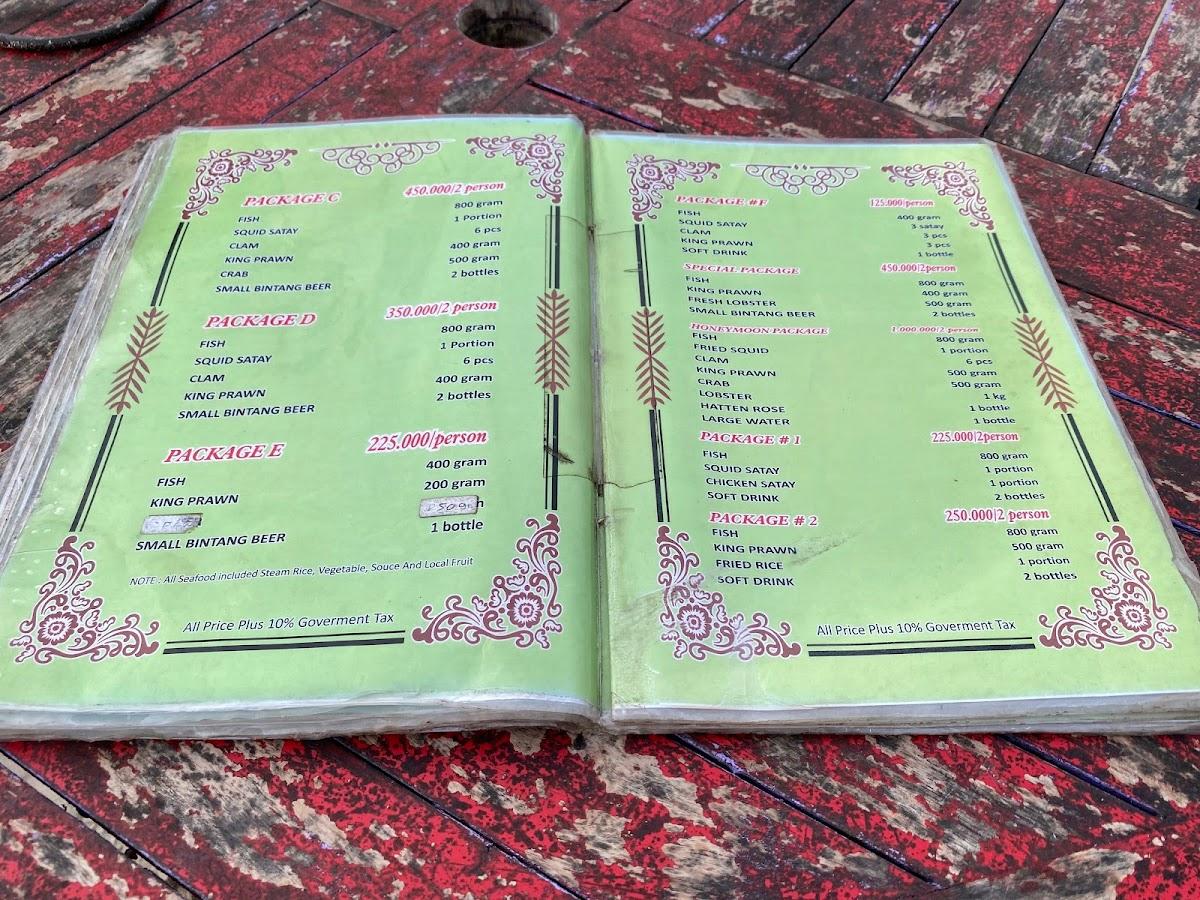 Menu at Made Bagus Cafe Jimbaran, Denpasar