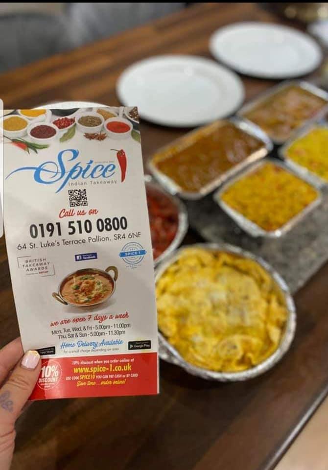 Menu at Spice 1 fast food, Sunderland