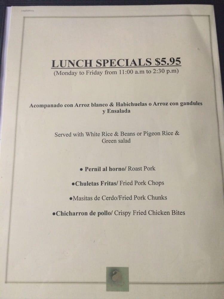 Menu at Miguelo's Cafe & Bar, Kissimmee
