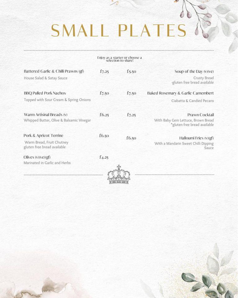 Menu at The Queens at Horton pub & bar, Leegomery