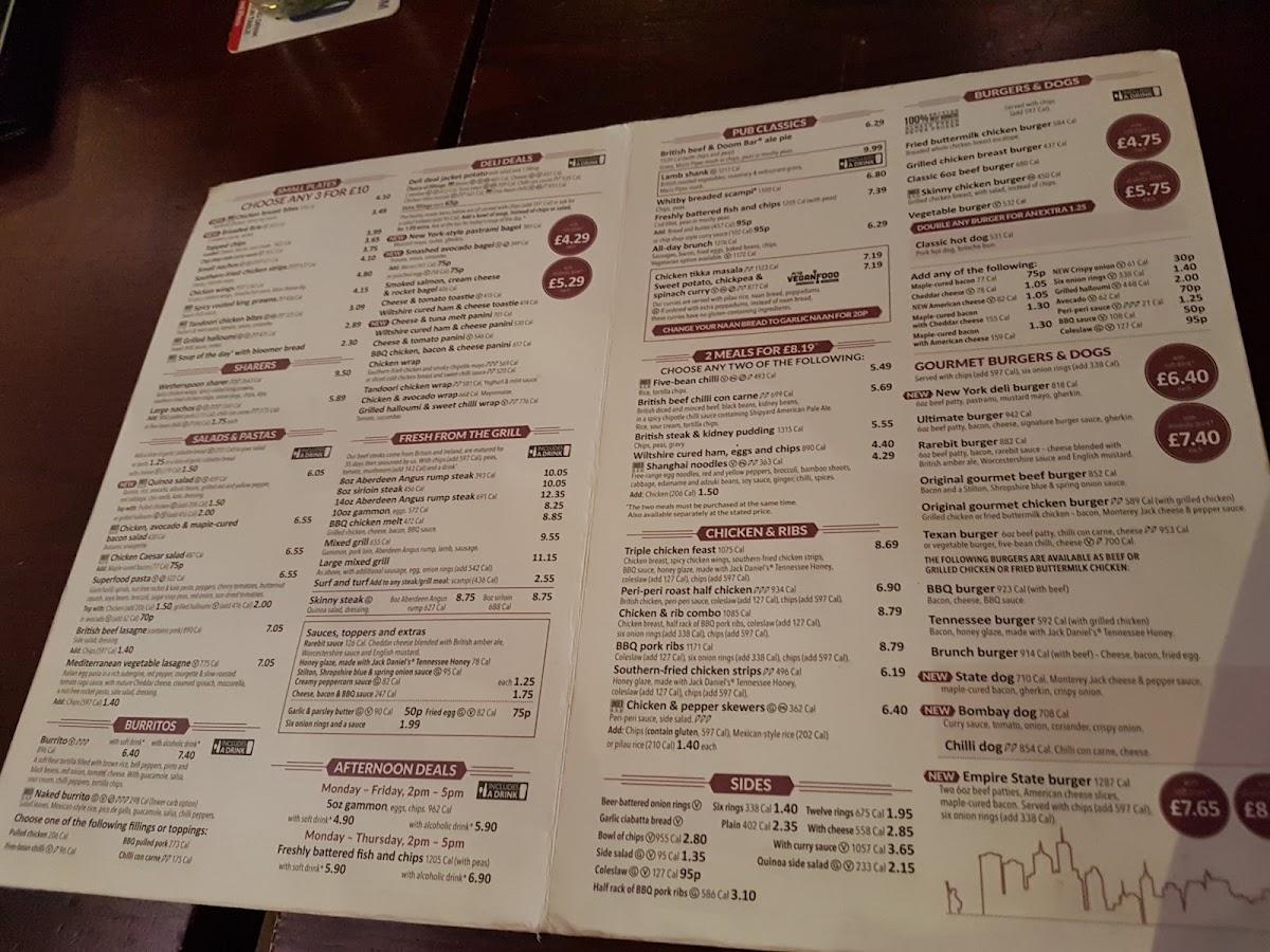 Menu at Walkabout - Carlisle pub & bar, Carlisle