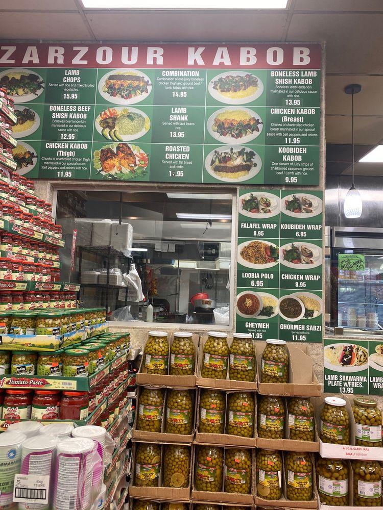 Menu at Zarzour Kabob restaurant, San Jose