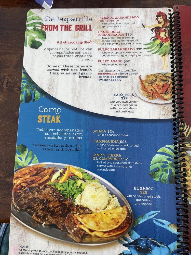 Menu at Mariscos EL BARCO (Estilo Nayarita) Sea Food, Richmond, Rigsby Rd