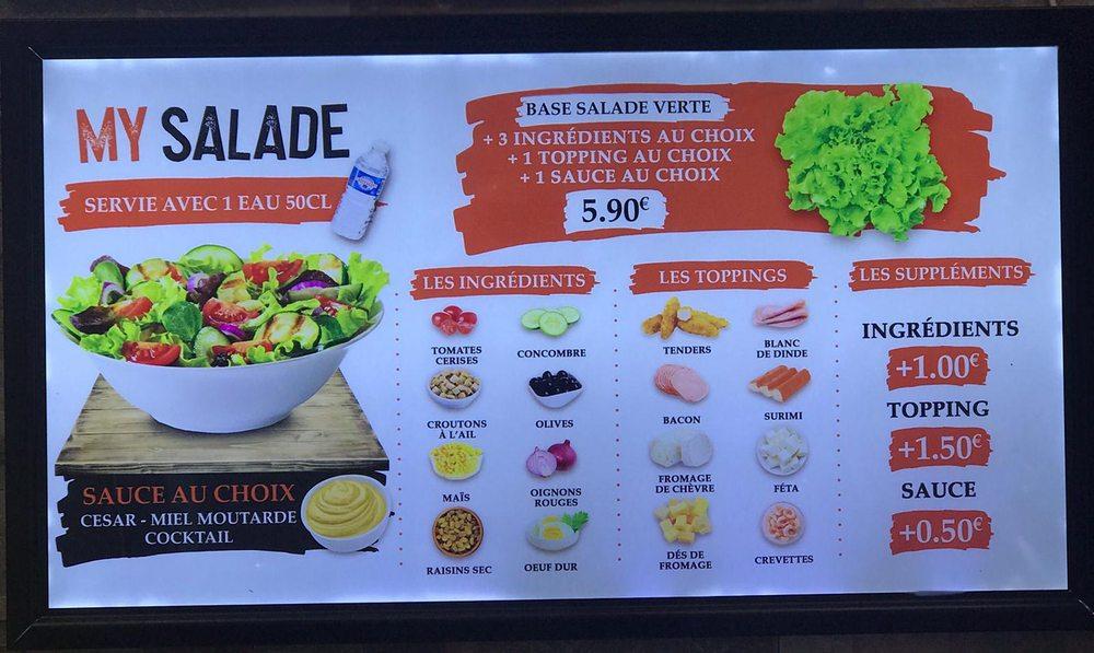 Menu at My French Cantine fast food, Bobigny