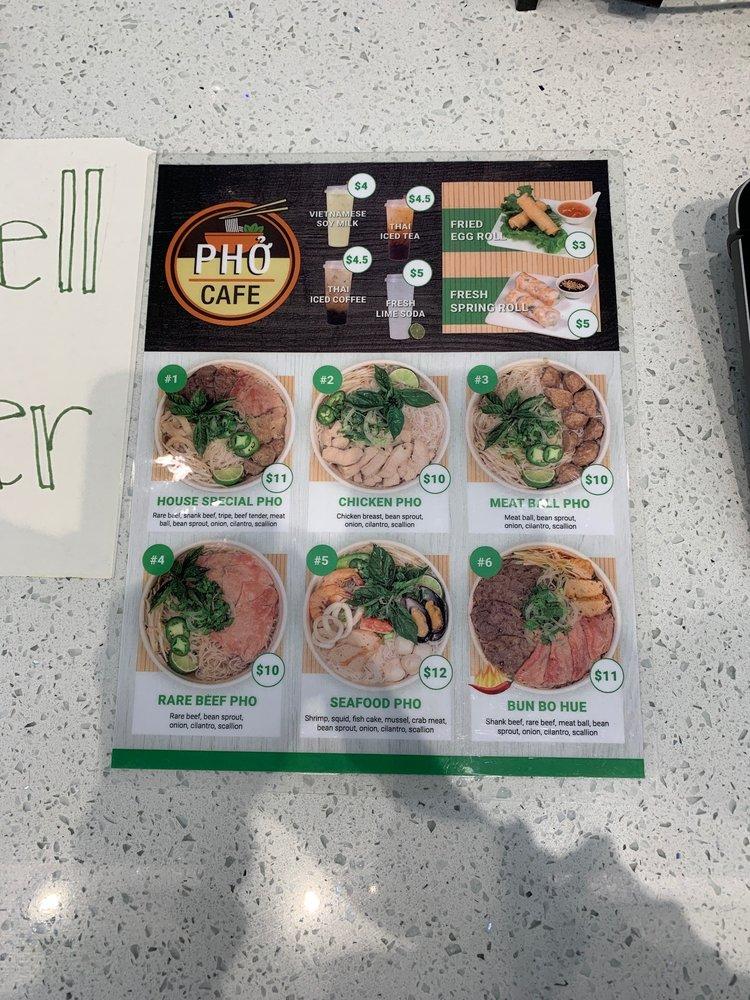 Menu at Pho Cafe, Schaumburg