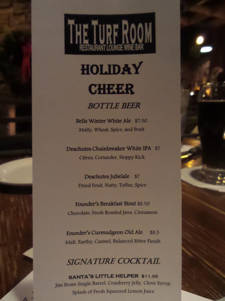 Menu at The Turf Room pub & bar, North Aurora