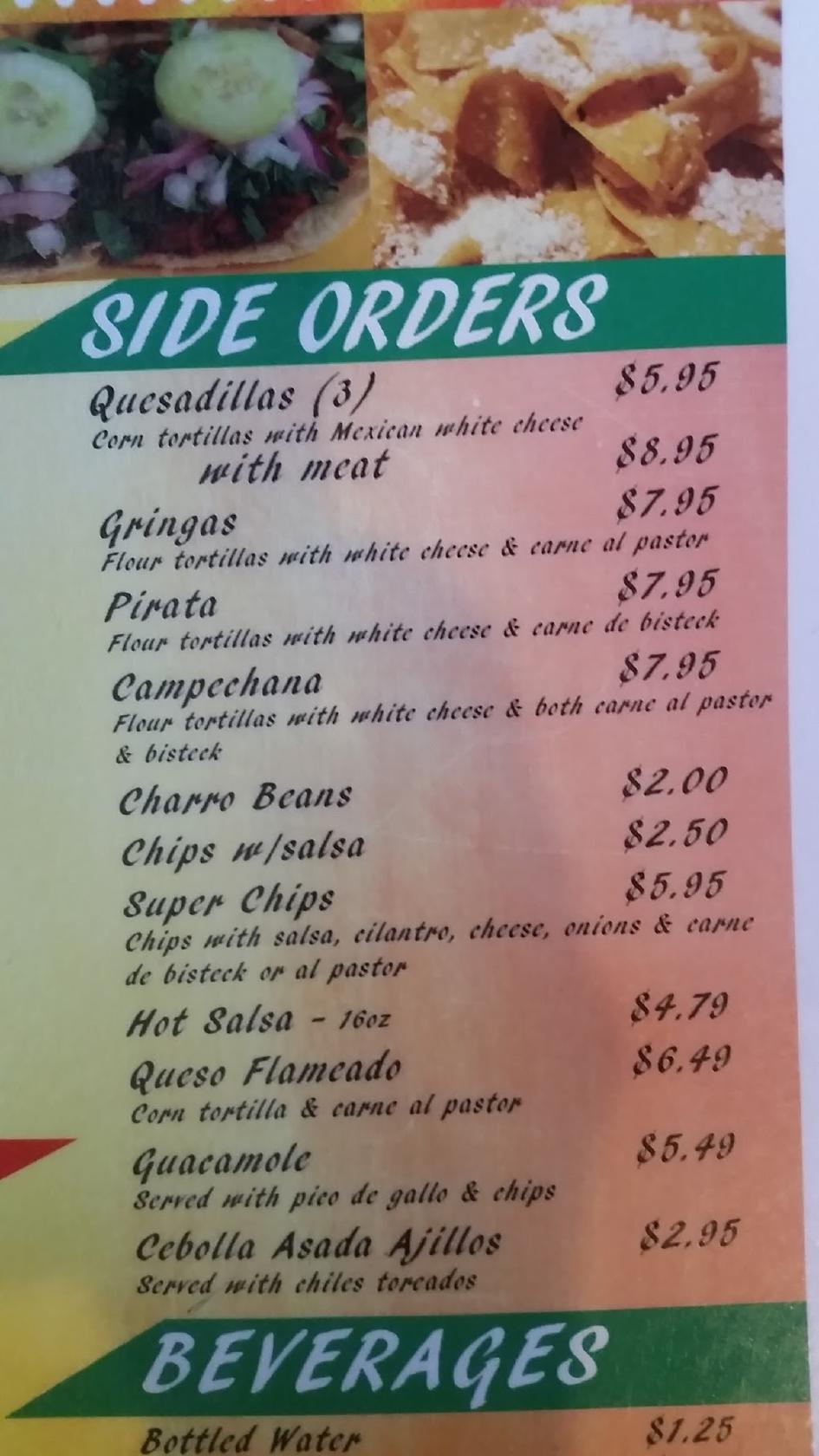 Menu at Ajillos Restaurant, Del Rio