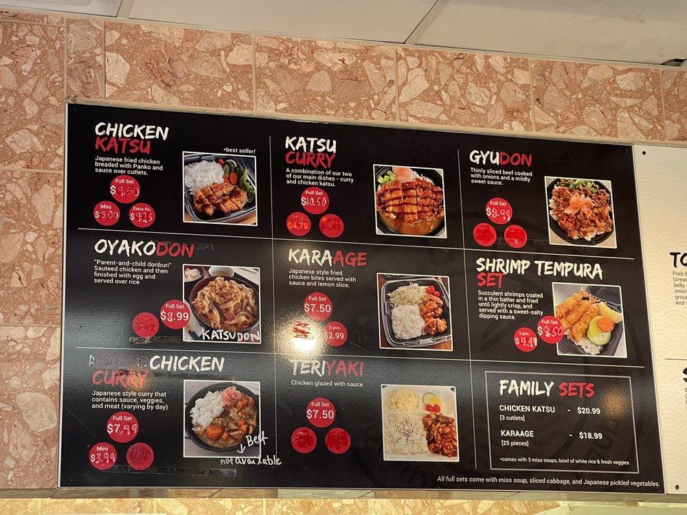 Menu at Bell Tokyo, Belton