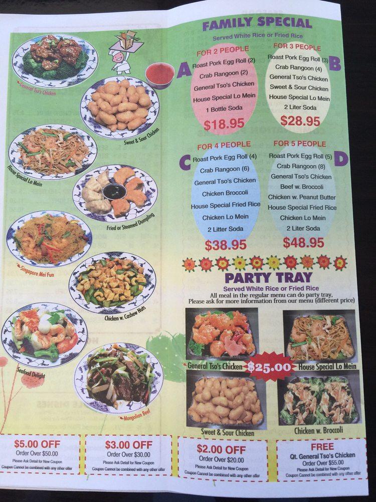 Menu at China One (New China King) restaurant, Wichita