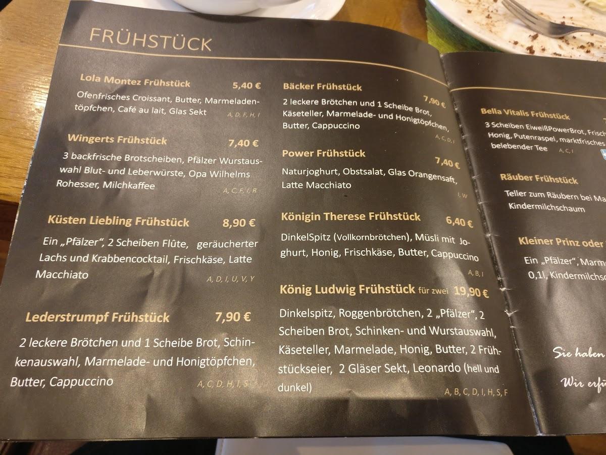 Speisekarte von De' Bäcker Becker - Die Gläserne Backstube cafe, Edenkoben
