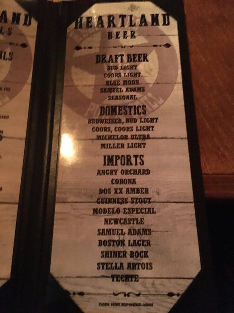 Menu at Heartland Pub & Grill, Oklahoma City, Colony Pointe Blvd