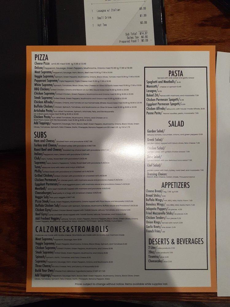 Menu at Karavan by 3 Olives pizzeria, Raleigh