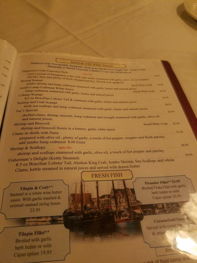 Menu at Maplewood III of Vineland restaurant, Vineland