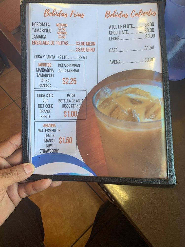 Menu at Pupuseria Acajutla restaurant, Inglewood