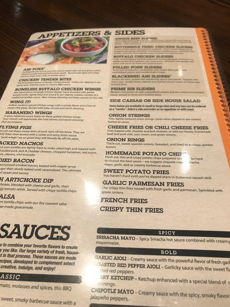 Menu at STACKED restaurant, Huntington Beach