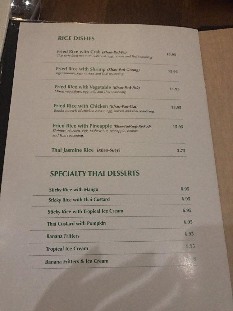Menu at Soontorn Bahn Thai restaurant, Oakville, 210 Lakeshore Rd E