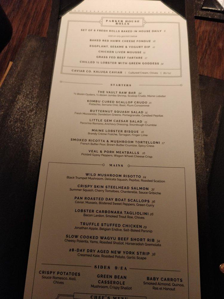 Menu at The Vault Garden pub & bar, San Francisco