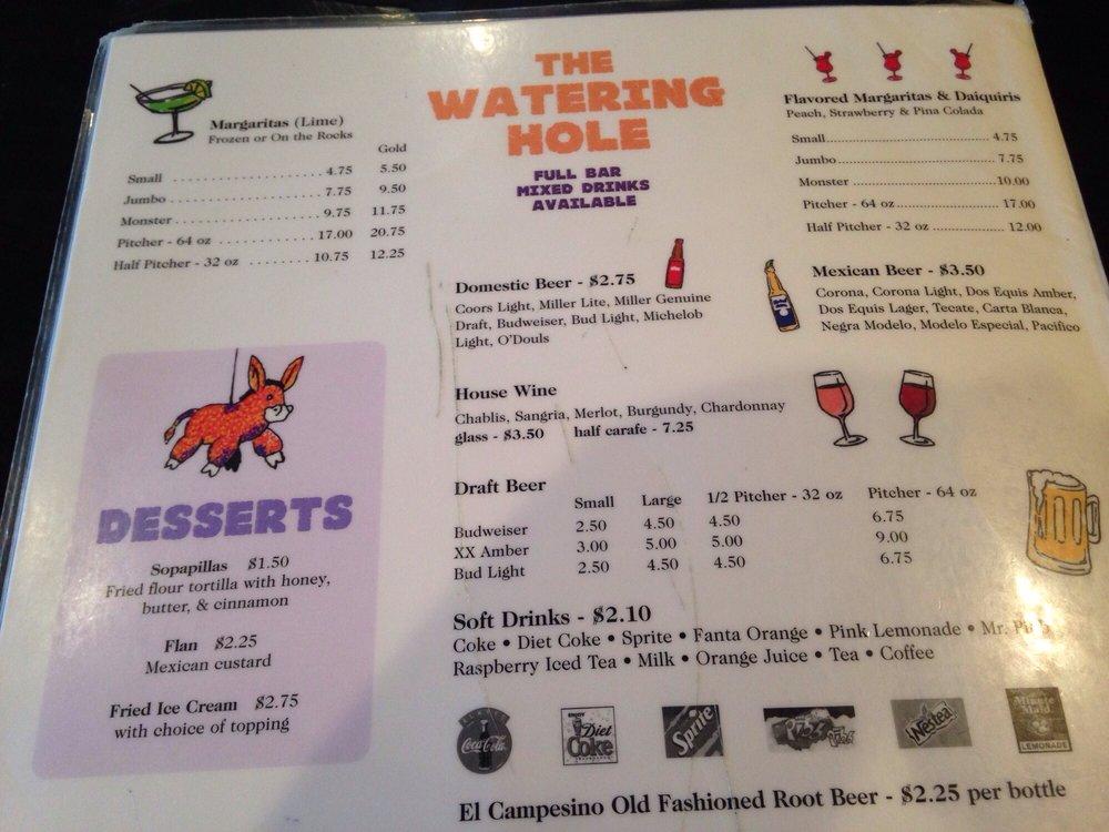 Menu at El Fogon Mexican Grill restaurant, Akron