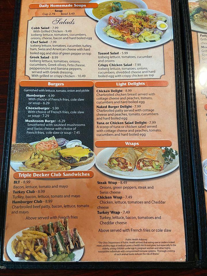 Menu at Falcon Family Restaurant, Bowling Green, S Main St