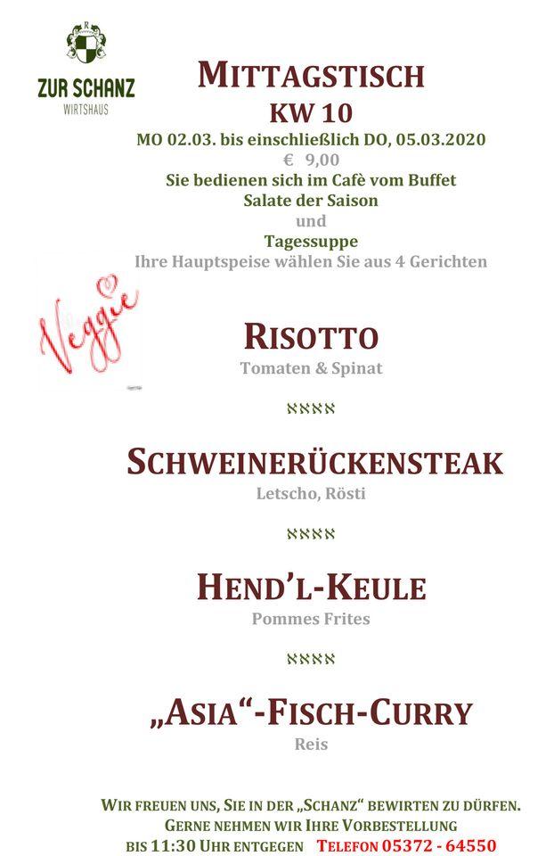 Speisekarte von Hotel zur Schanz restaurant, Ebbs