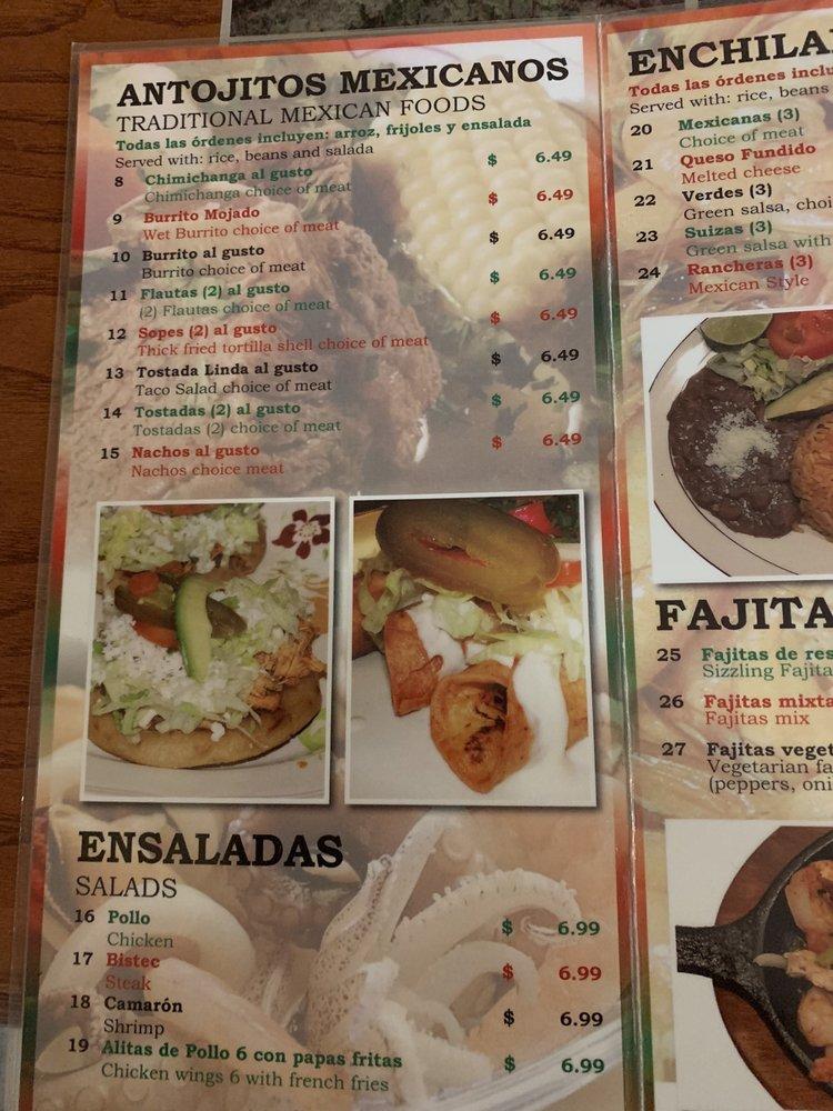 Menu at Taqueria Guerrero & Tortilleria restaurant, Belle Glade