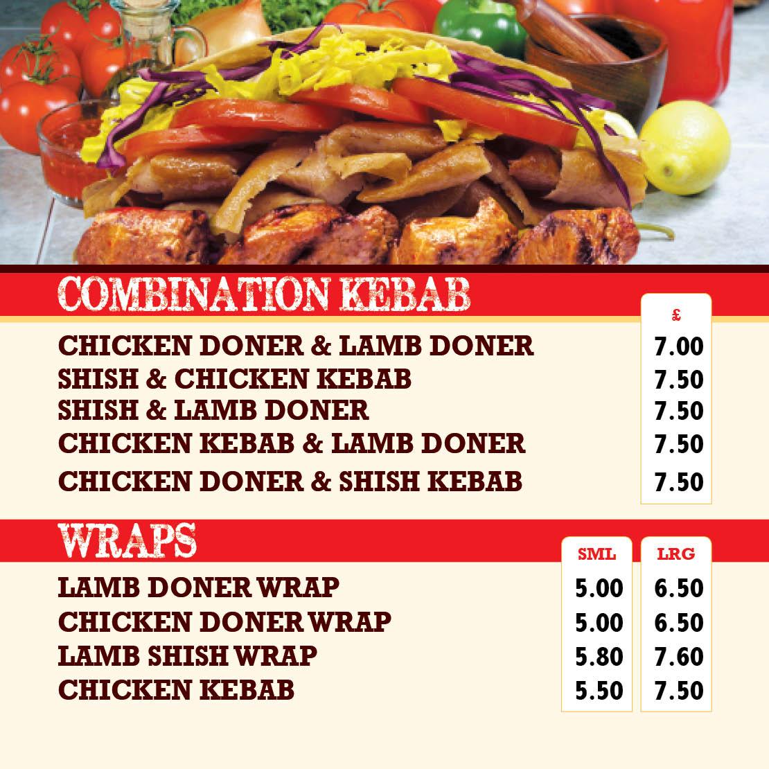 Menu at Battle Kebabs, Fish & Chips Cafe Restaurant, Battle, Unit 1